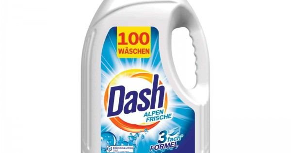 Dash Alpin Fresh, detergent rufe lichid, 100 spalari, 5L